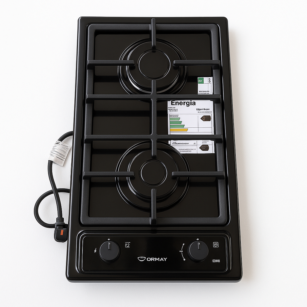 Anafe a Gas Natural Empotrable Ormay Carmin N - 2 Hornallas - GERMAN